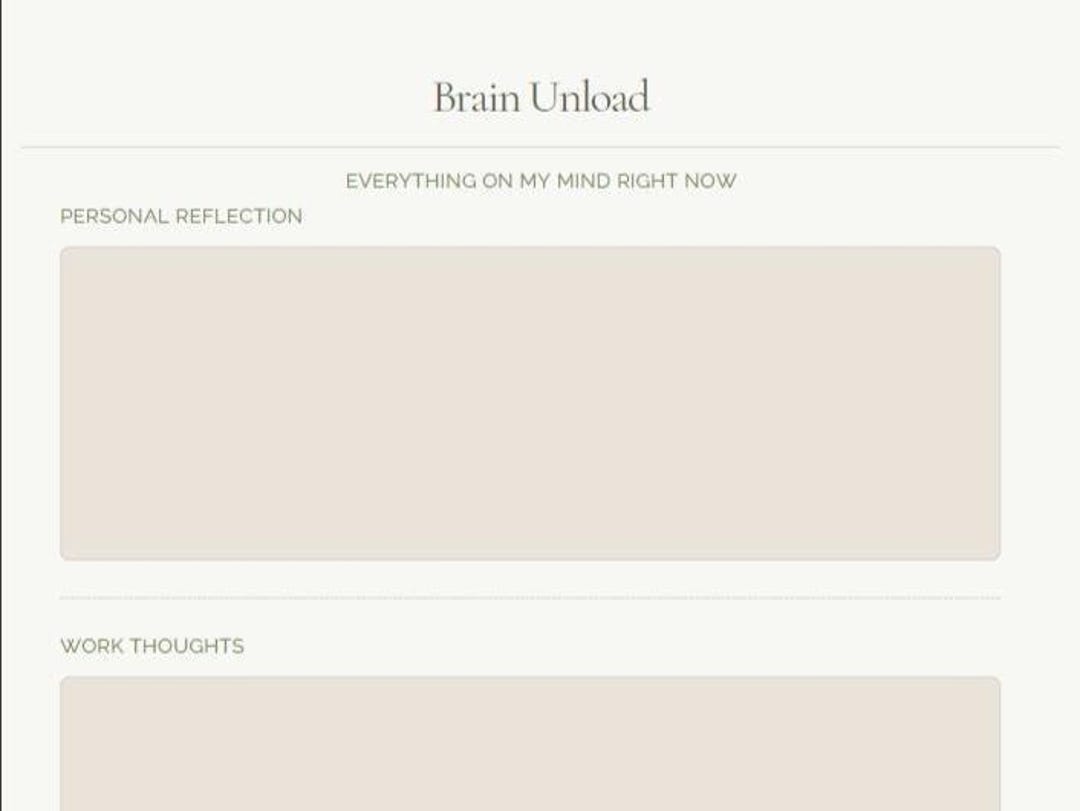 The Mind Declutter Worksheet | Gentle Self-reflection Printable for ...