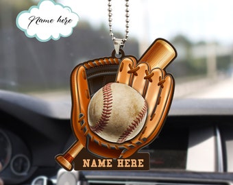 Baseball Rearview Mirror - Etsy