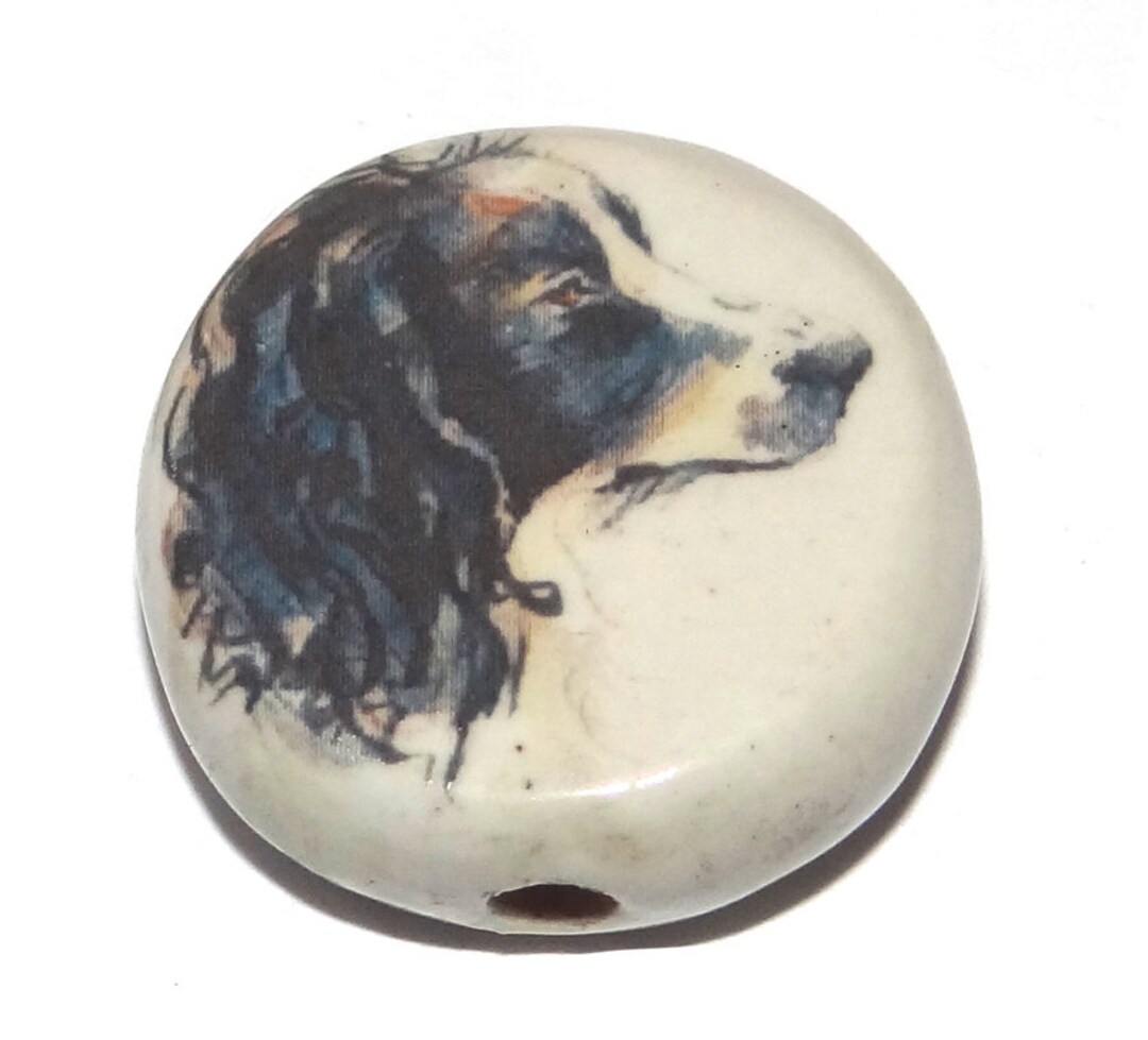 Ceramic Dog Collie Focal Bead Handmade Beads 1" PP1-1 - Etsy Australia