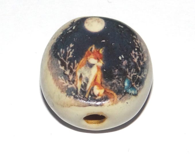 Ceramic Fox Focal Bead Handmade Pottery Beads 20mm BB6-3 - Etsy