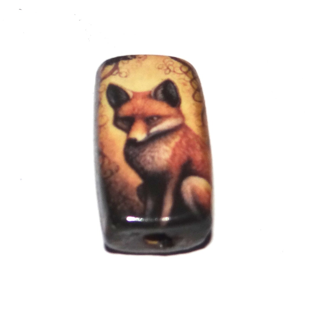 Ceramic Fox Focal Bead Handmade Pottery Beads 20mm PP7-3 - Etsy