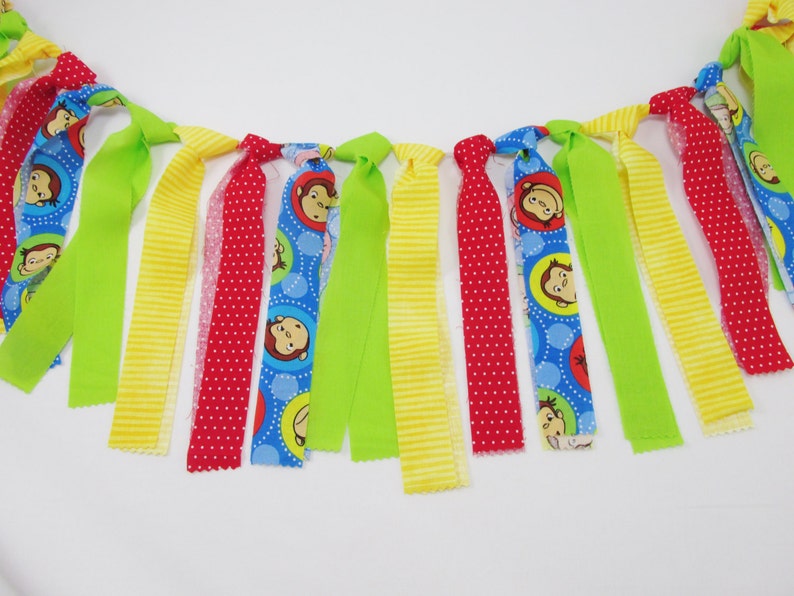 Curious George Fabric Garland Curious George Birthday Party - Etsy
