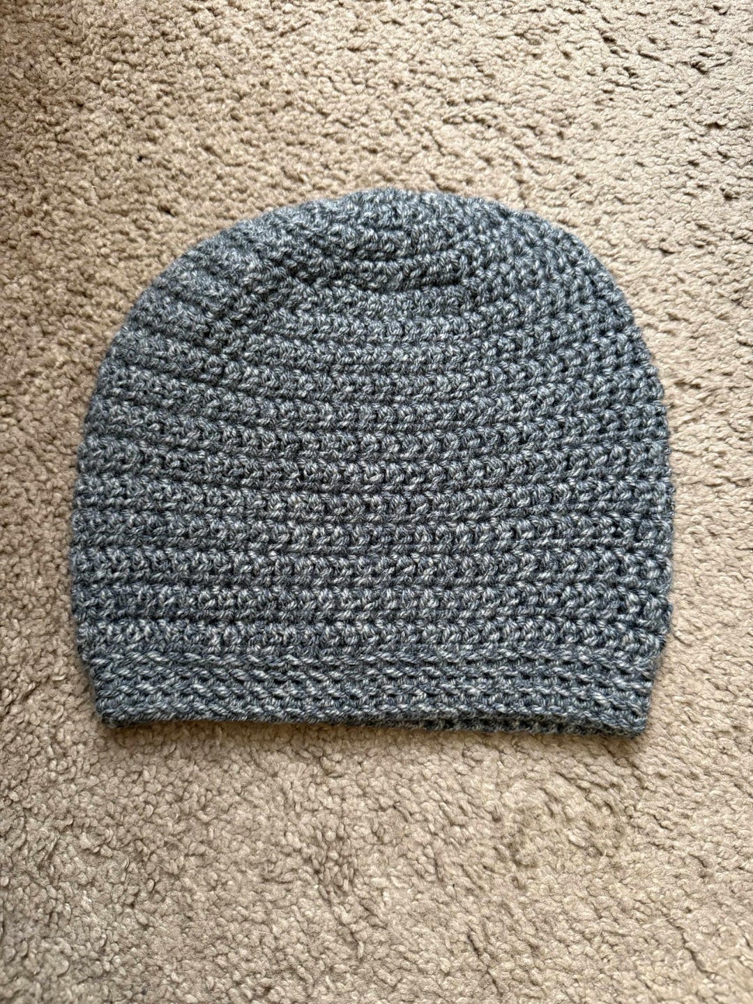Dark Grey Stonewash Crochet Hat - Etsy