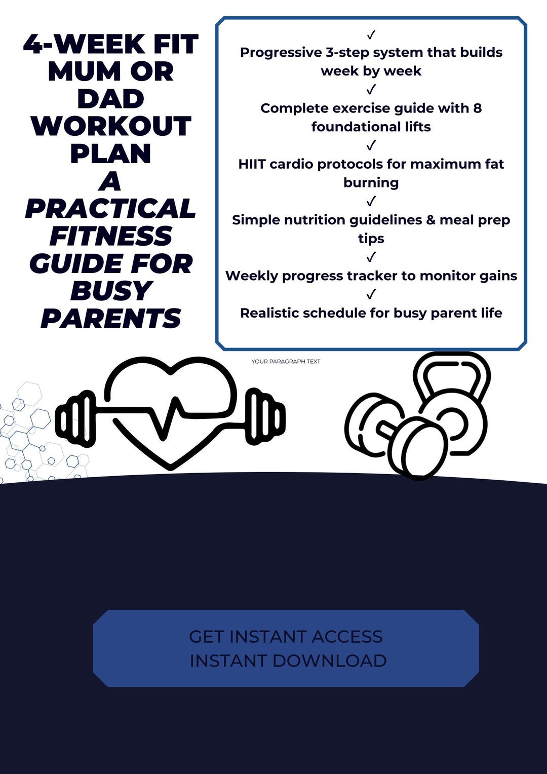 4-week Fit Mum or Dad Workout Plan - Etsy
