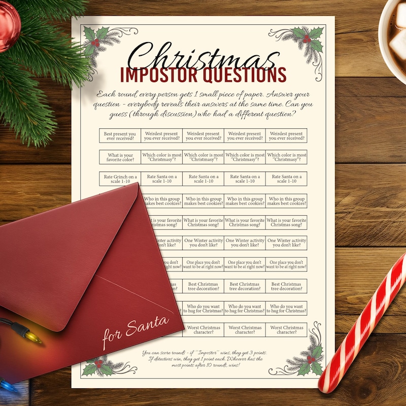Christmas Imposter Game - Etsy