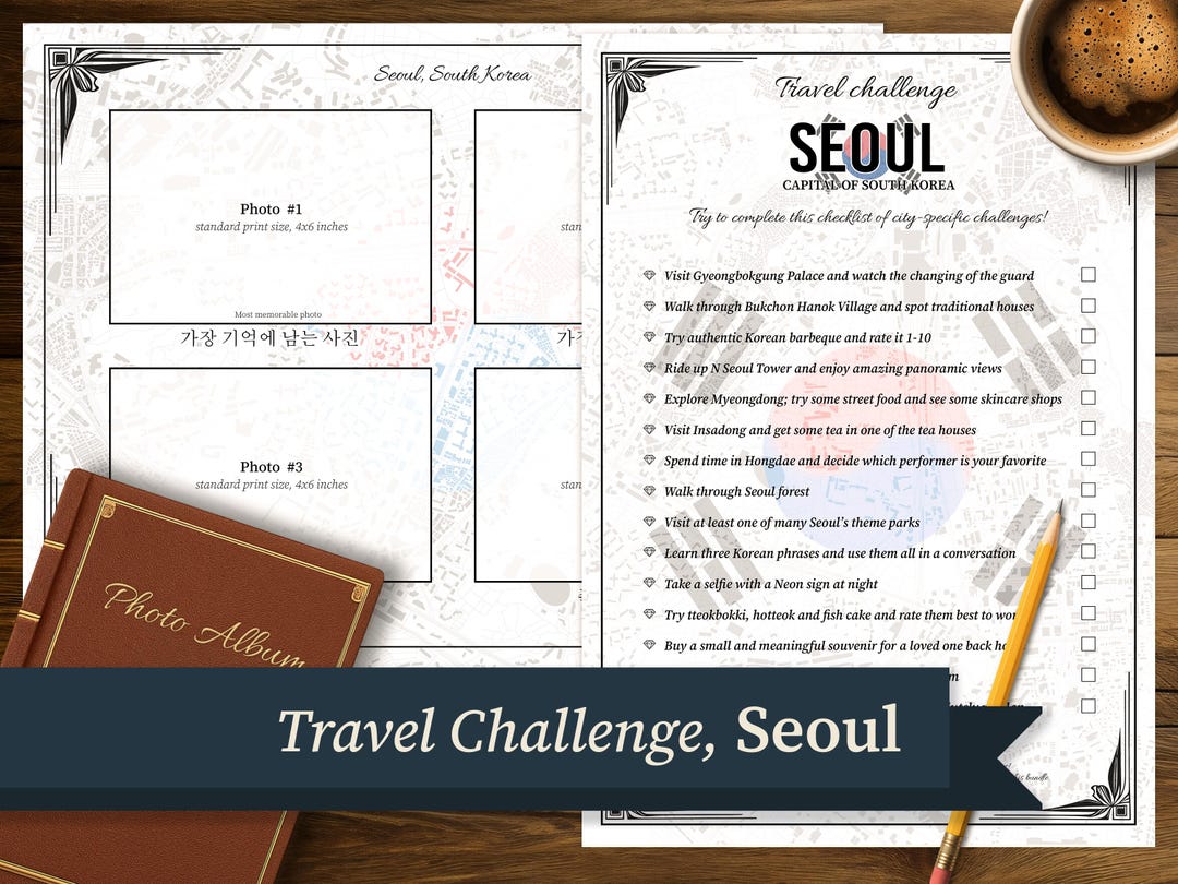 Seoul, Korea Travel Game Printable, Scavenger Hunt City Challenge ...