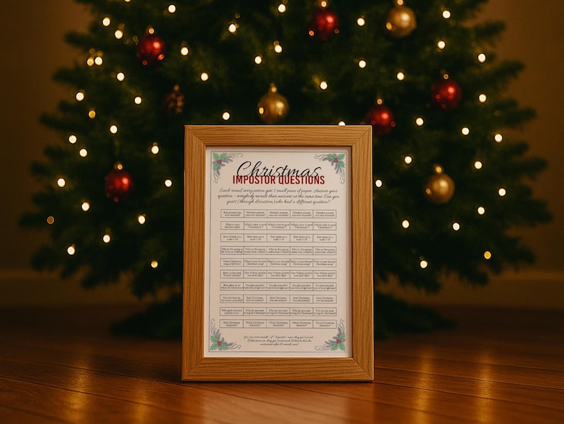 Christmas Impostor Questions - Fun Printable Holiday Game for Large ...