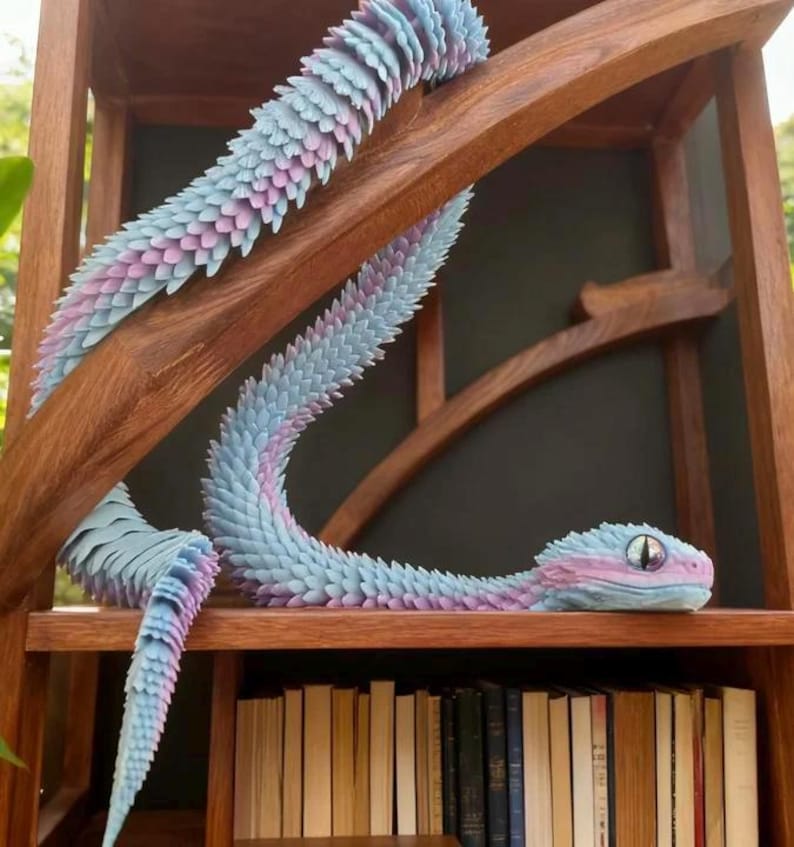 Realistic 3D Printed Viper Snake | Articulated & Flexible Model ...