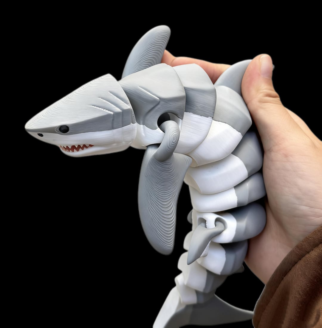 Unique 3D Printed Shark Model – Ideal for Home or Office Display - Etsy