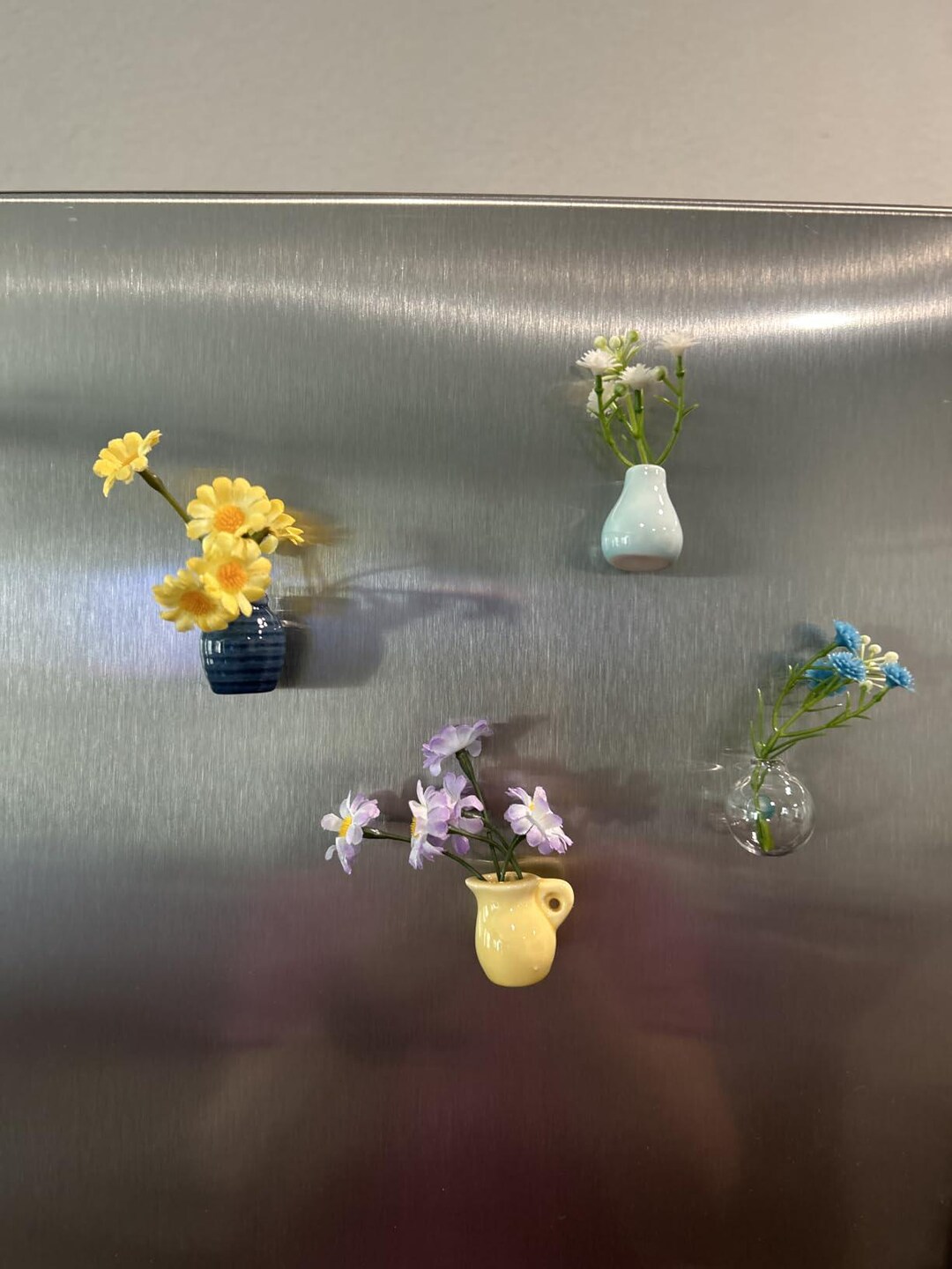 Mini Ceramic Vase Fridge Magnets – Vintage Style Flower– Unique Gift ...