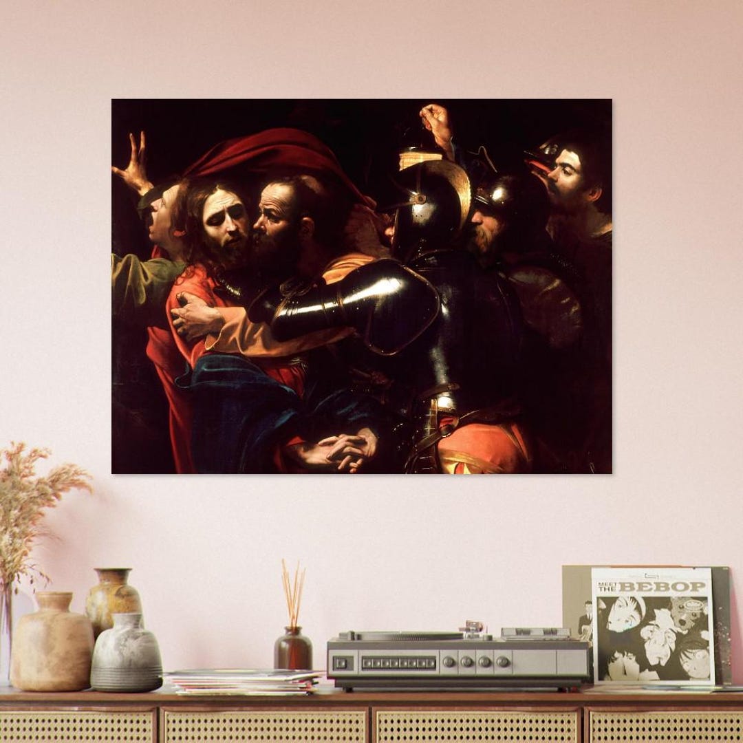 The Taking of Christ by Caravaggio - Horizontal Wall Art Print - Etsy