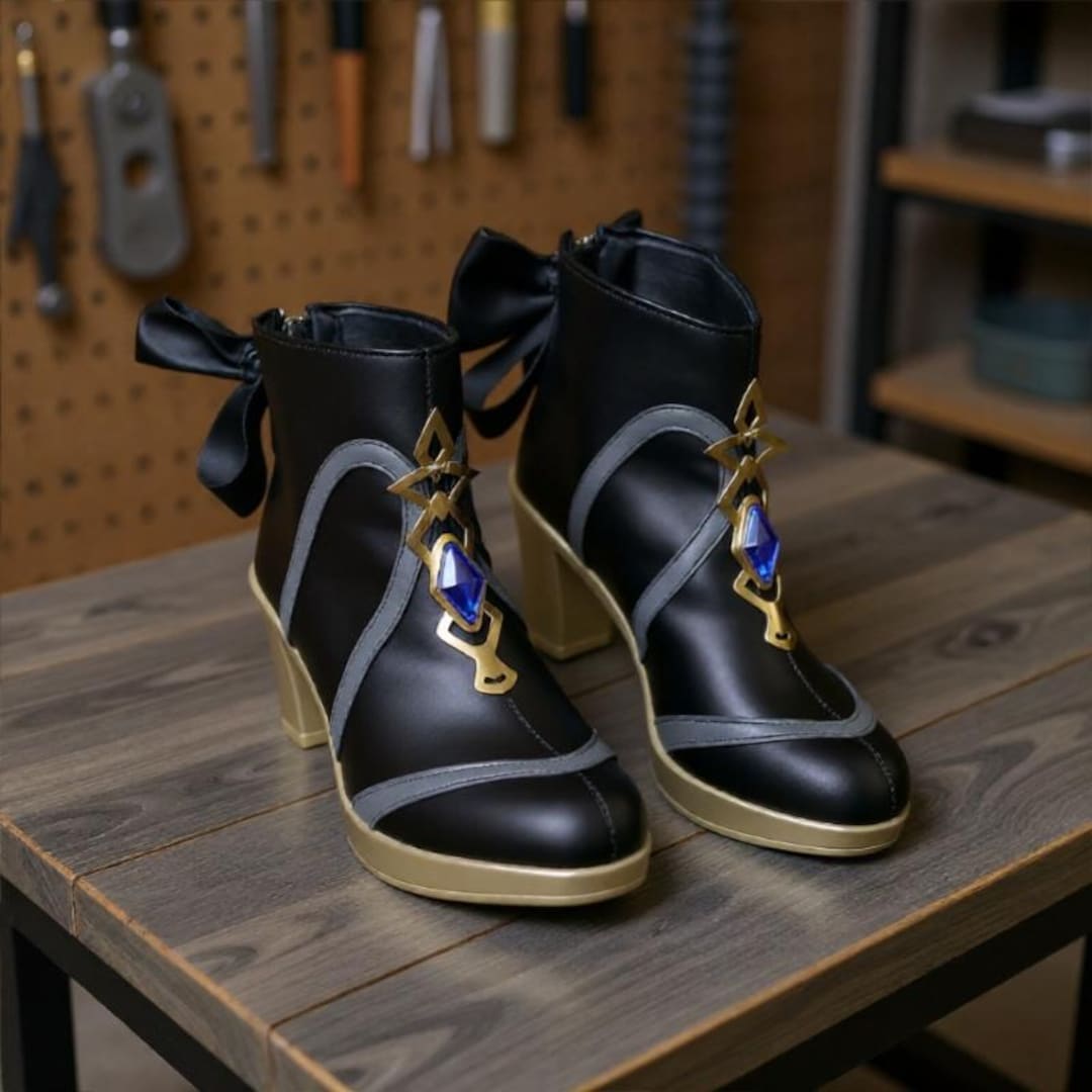 Genshin Navia Custom Made Shoes Cosplay Anime Boots - Etsy