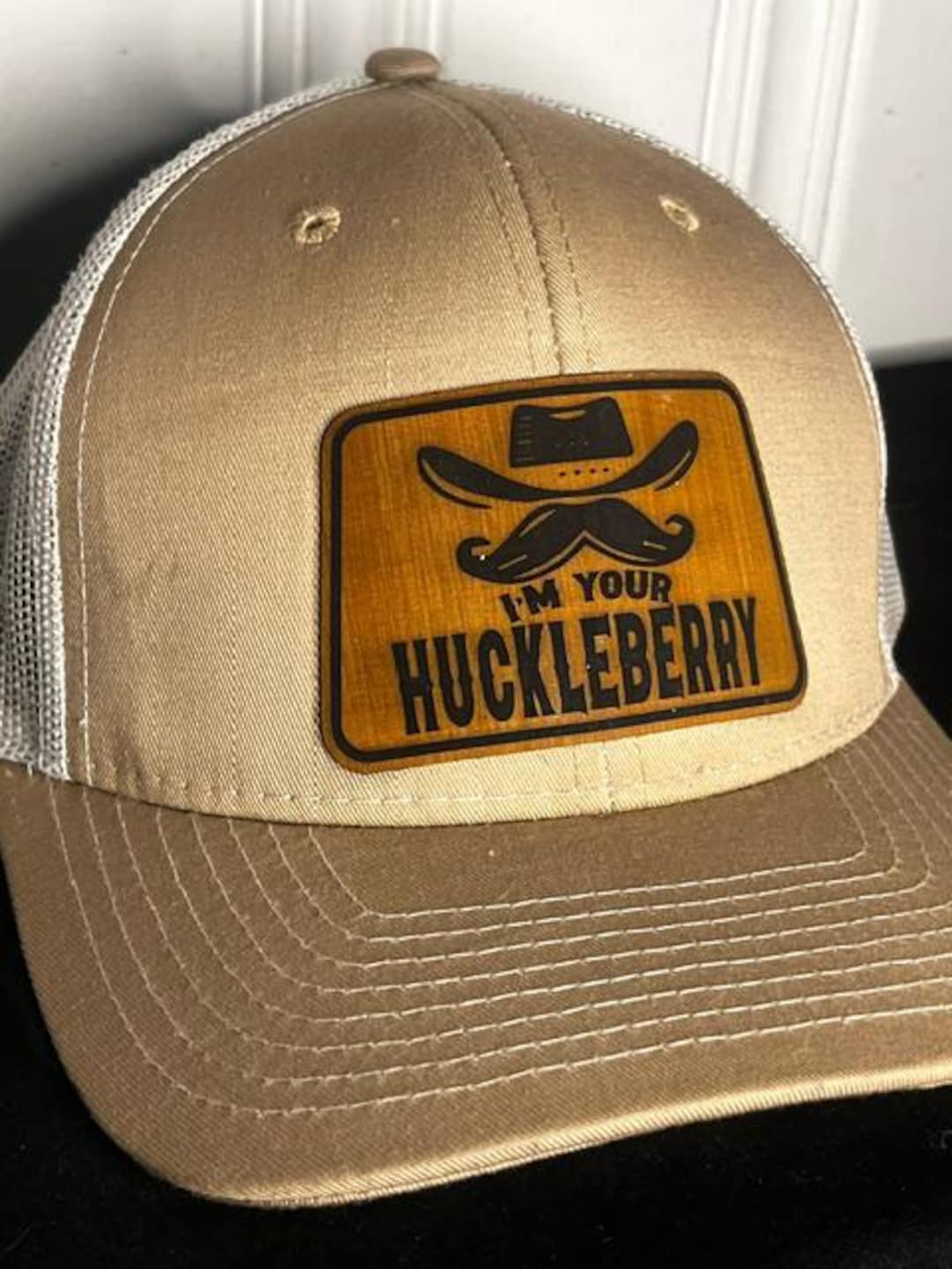 Doc Holliday Trucker Hat: "i'm Your Huckleberry" Leatherette Patch - Etsy