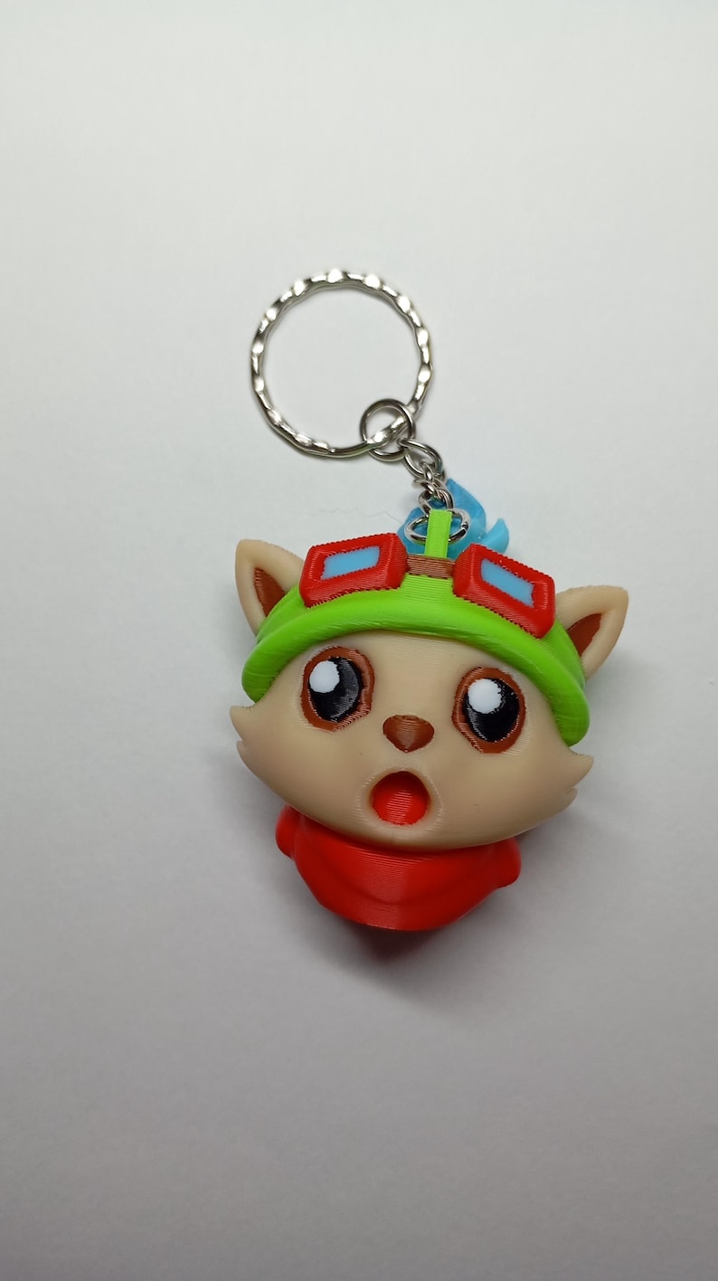 Teemo League of Legends Emote Keychain | 3D Printed Lol Champion Charm ...