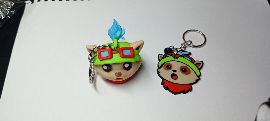 Teemo League of Legends Emote Keychain | 3D Printed Lol Champion Charm ...