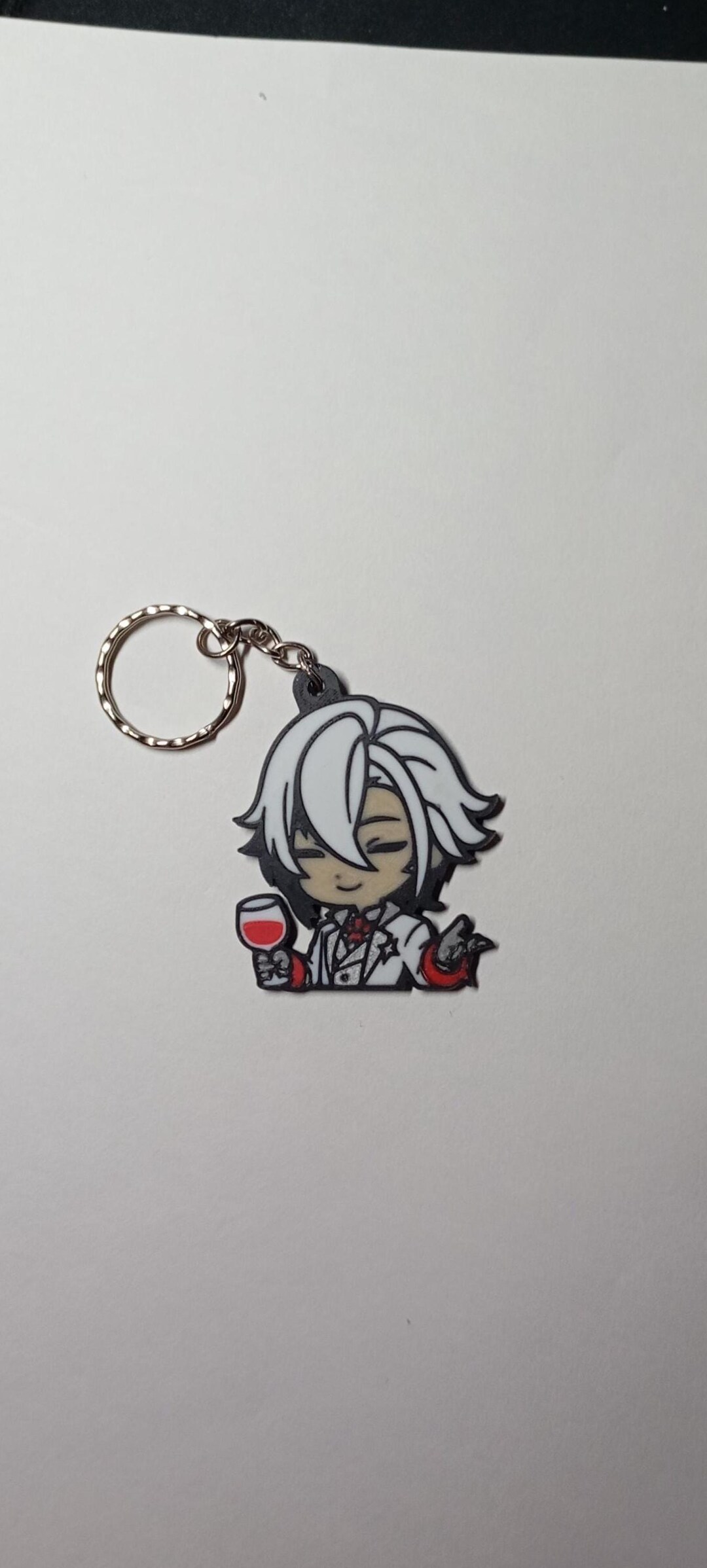 Arlecchino genshin impact Emote and sticker Keychain | RPG Fan Art | 2 ...