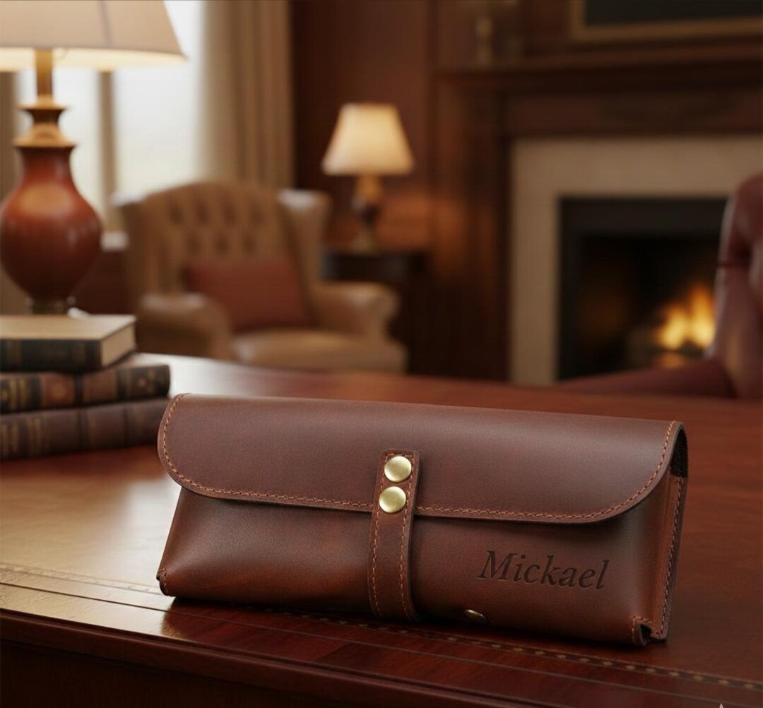 Leather Eyeglass Box Personalized for Men - Etsy