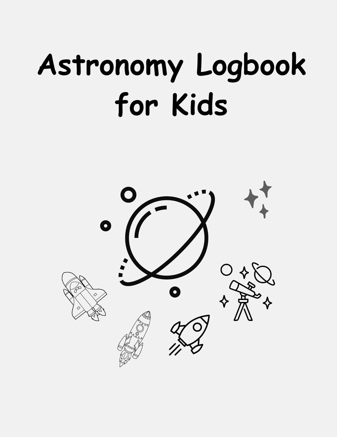 Astronomy Logbook for Kids | Space Observation Journal | Stargazing ...