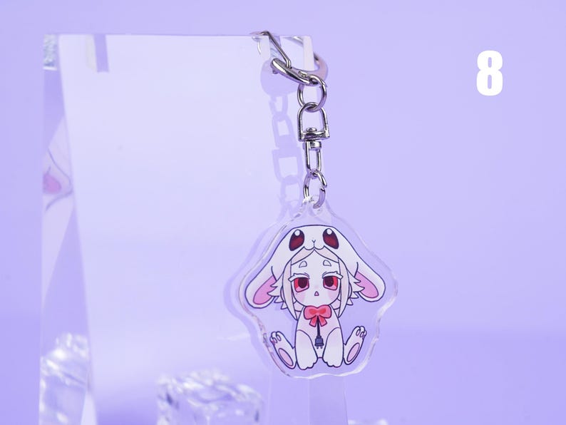 Gachiakuta Chibi Animal Acrylic Keychain Set - Cute Fandom Charms for ...
