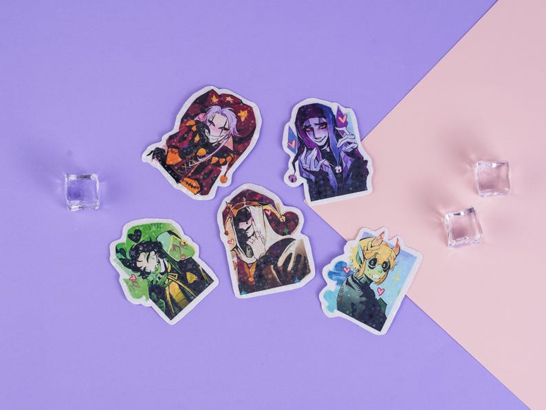 The Freak Circus Holographic Waterproof Sticker Set | 5-piece Anime ...