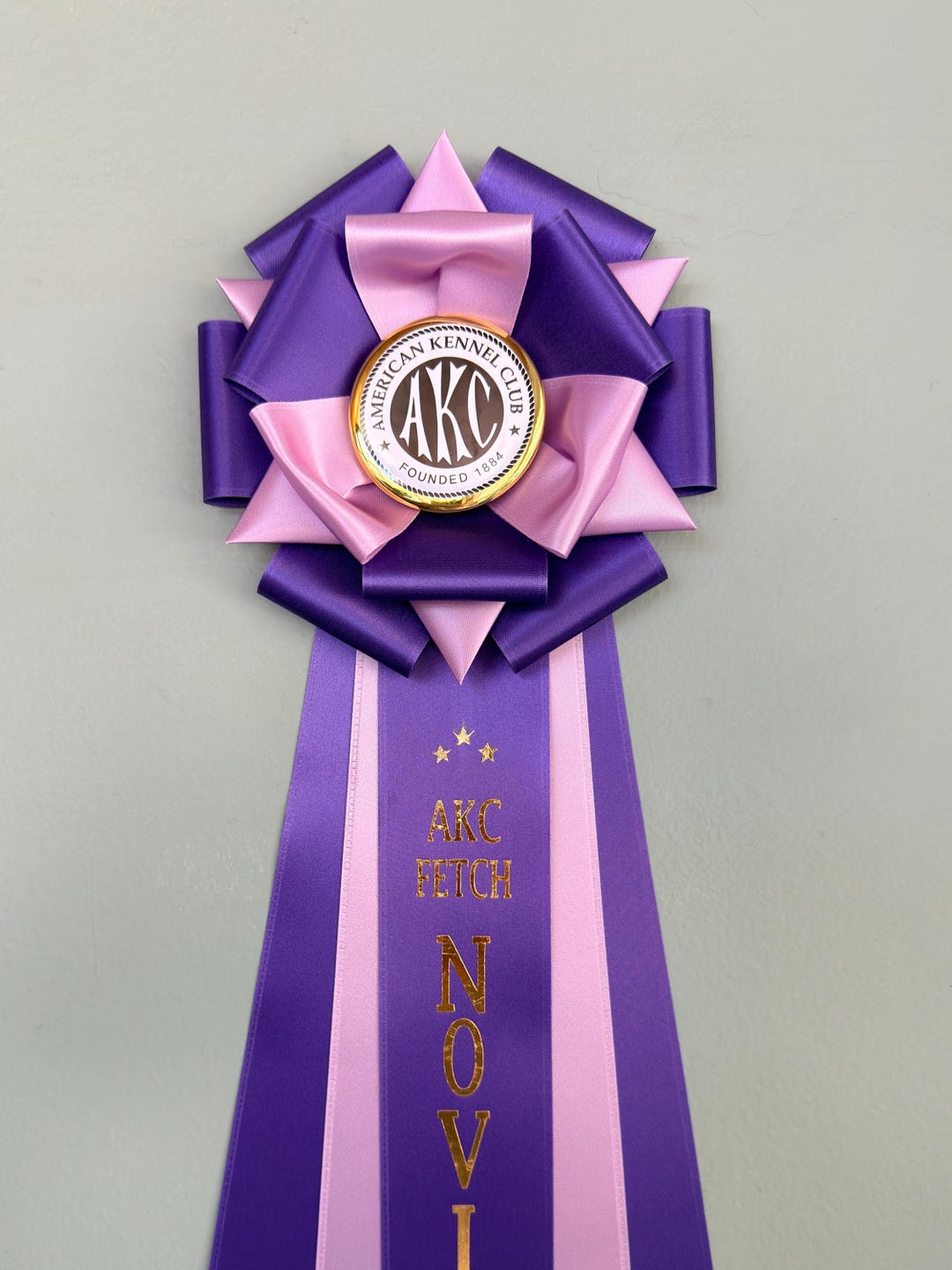 AKC Fetch, Fit Dog or Fastcat - Ribbon Custom Rosette Award ...