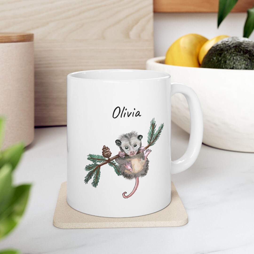 Custom Personalized Opossum Mug | Ceramic Coffee Cup 11oz 15oz - Etsy