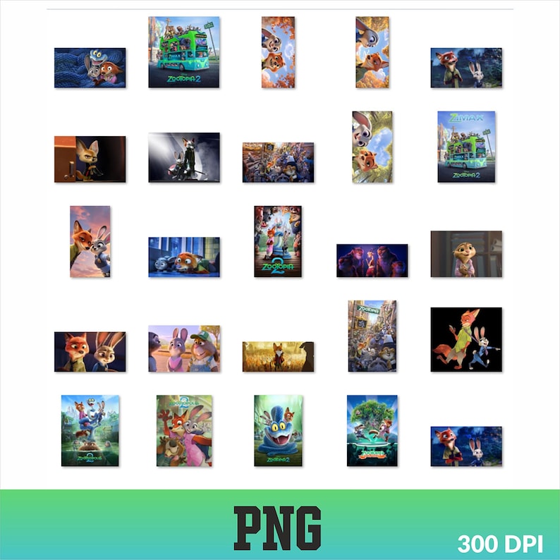 Zootopia 2 Clipart PNG, Animals Bundle Pack, Animals Cartoon Movie ...