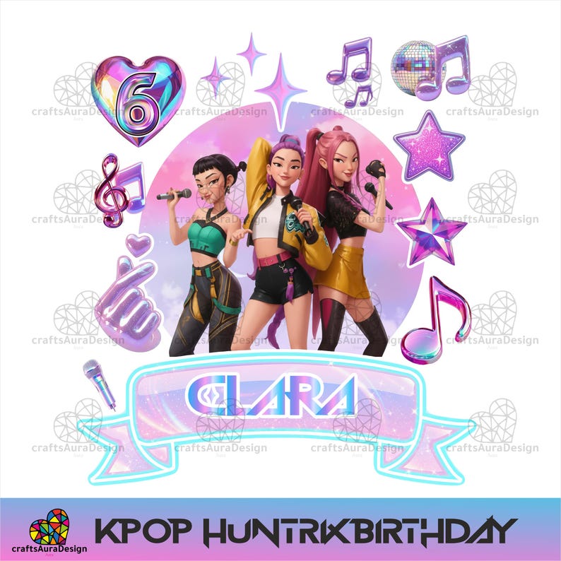Kpop Png+svg Bundle, Huntrix , Demon Hunters PNG Instant, Kpop Elements ...
