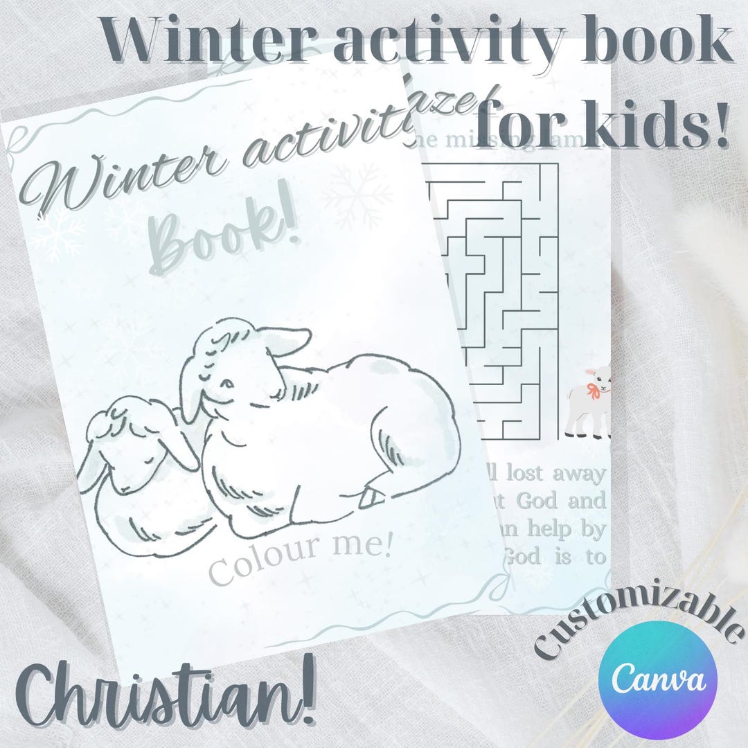 Christian Winter Activity/colouring Book Digital Printable File! - Etsy