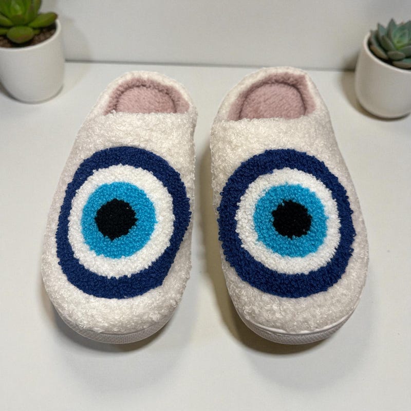 Evil Eye Womens Slippers - Etsy