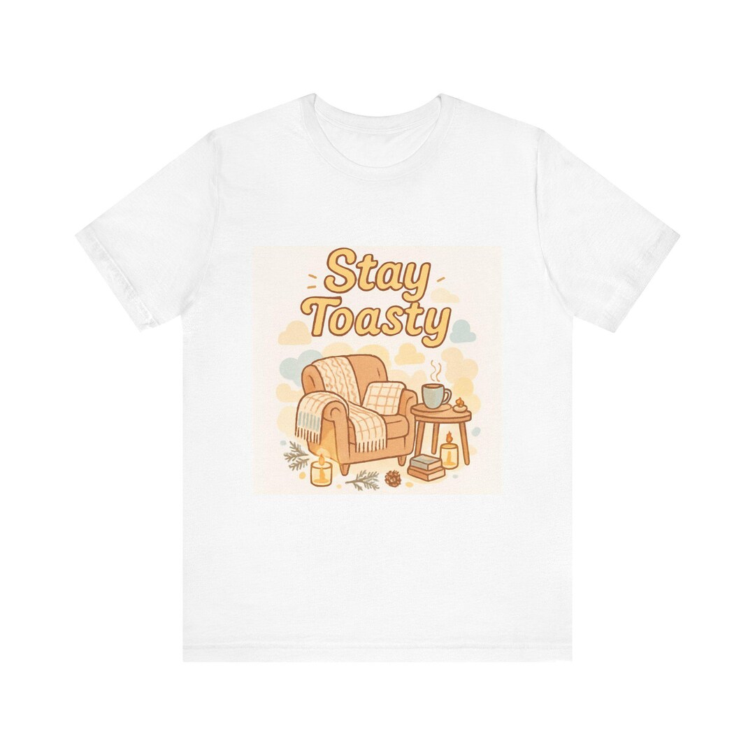 Stay Toasty Armchair Illustration Tee | Cozy Coffee, Autumn Vibes - Etsy