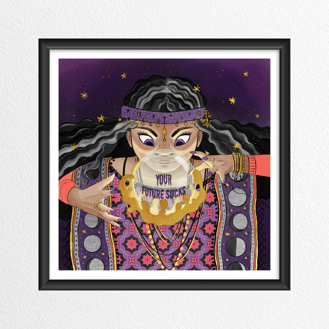 Future Telling | Witch | Inspirational Quote | Original Illustration ...
