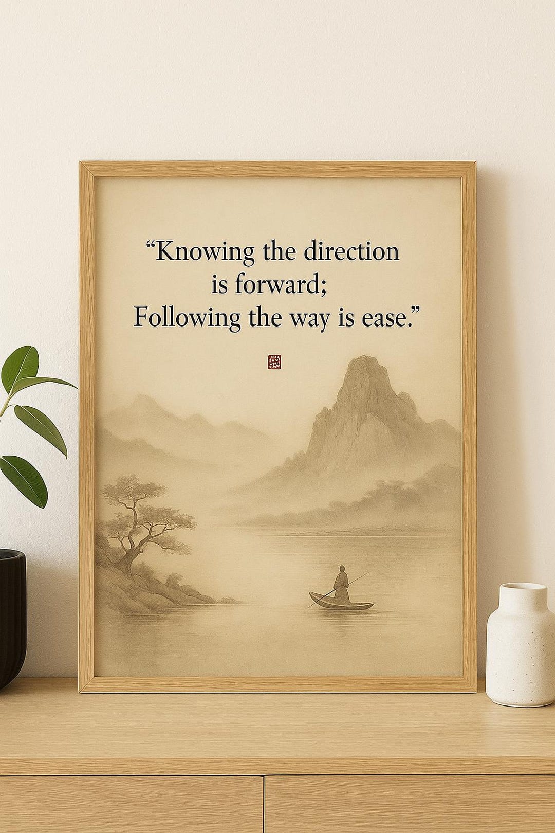 Taoist Wall Art Print • Zen Landscape Painting- Digital Download - Etsy