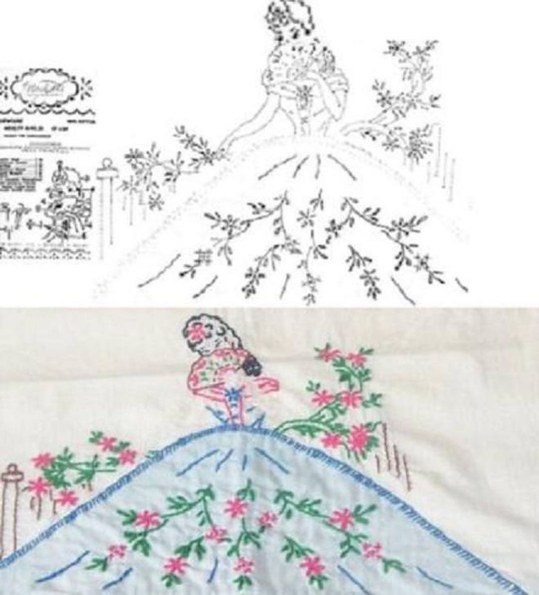 Southern Belle Pillowcase Applique & Embroidery Pattern Wonderart 420 ...