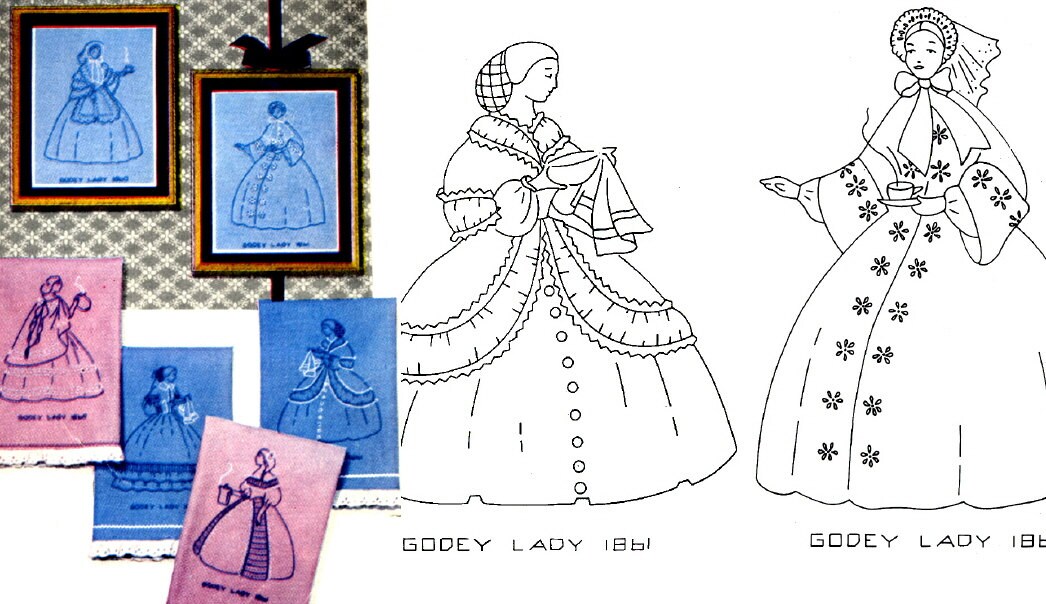 Godey's Ladies-1860-1861 Embroidery Pattern Mc1791 - Etsy