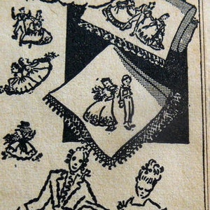 1930's Old Fashioned Figures people Embroidery Pattern Mo548 - Etsy