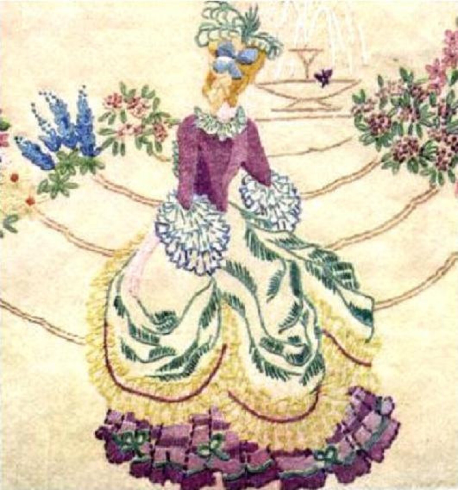 Crinoline Lady SUZETTE Embroidery Pattern - Etsy