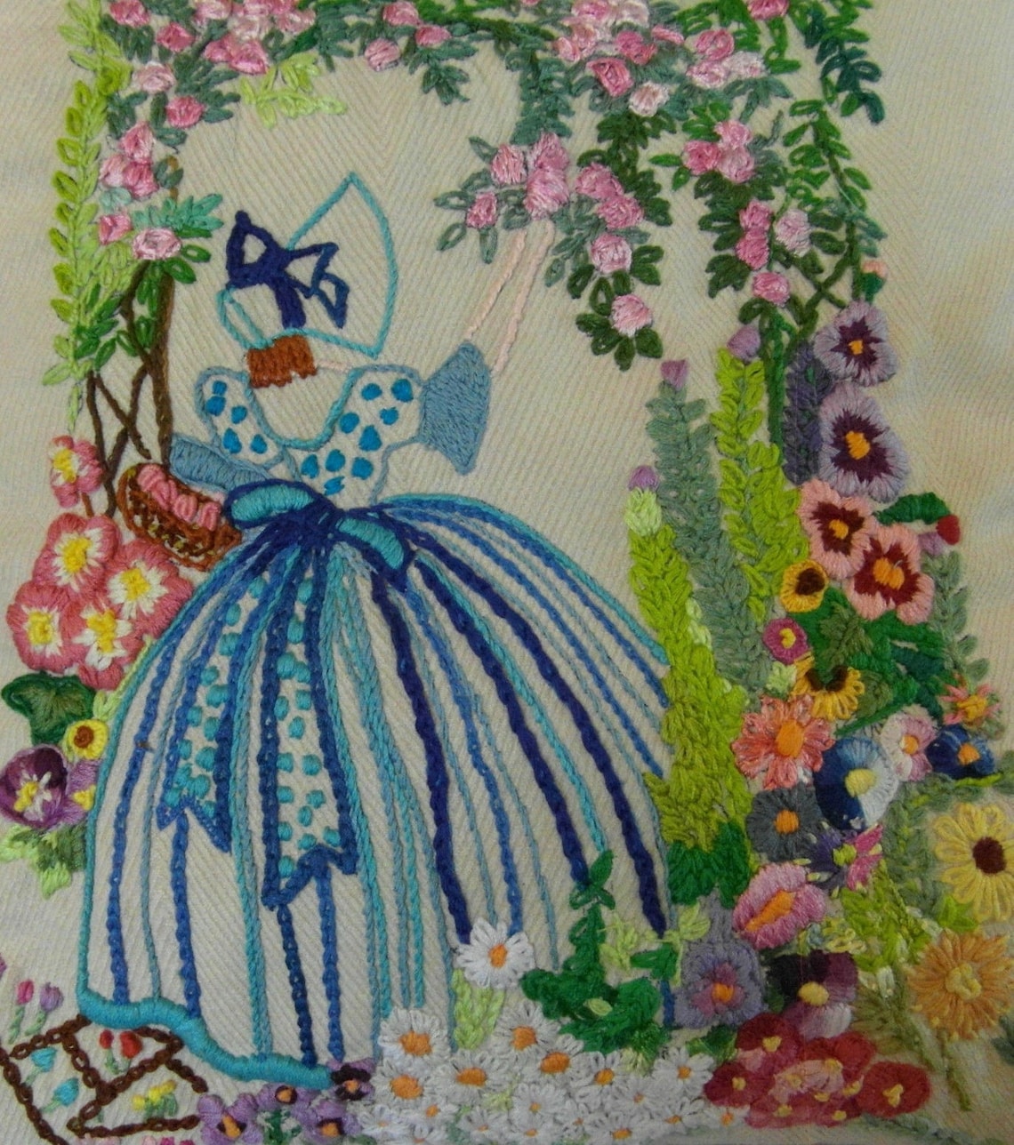 Crinoline Lady Arbor Embroidery Transfer Deighton1511 - Etsy