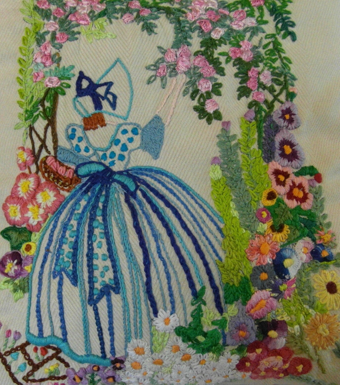 Crinoline Lady Arbor Embroidery Transfer Deighton1511 - Etsy