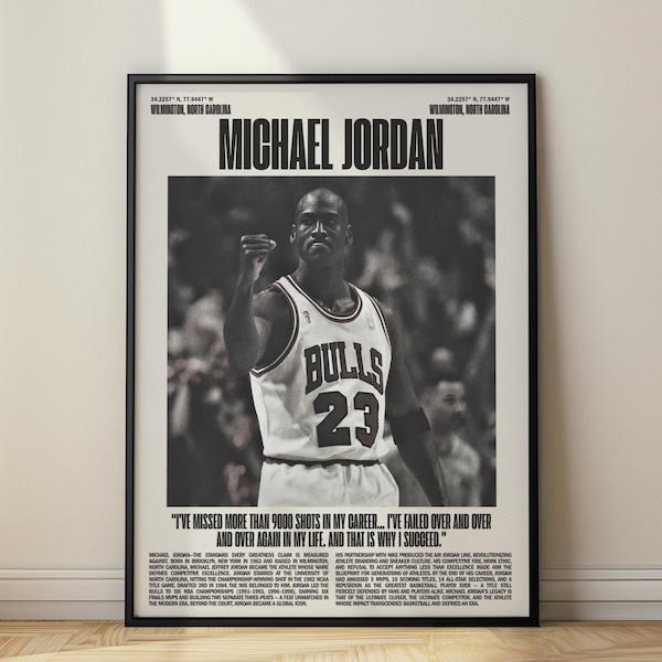 Michael Jordan Poster - Etsy
