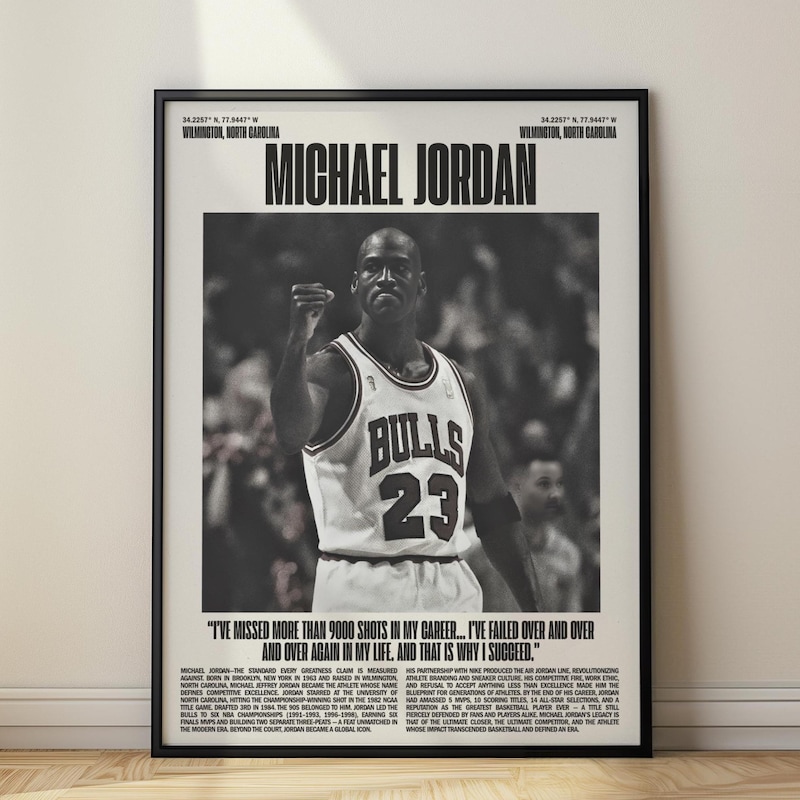 Michael Jordan Poster - Etsy