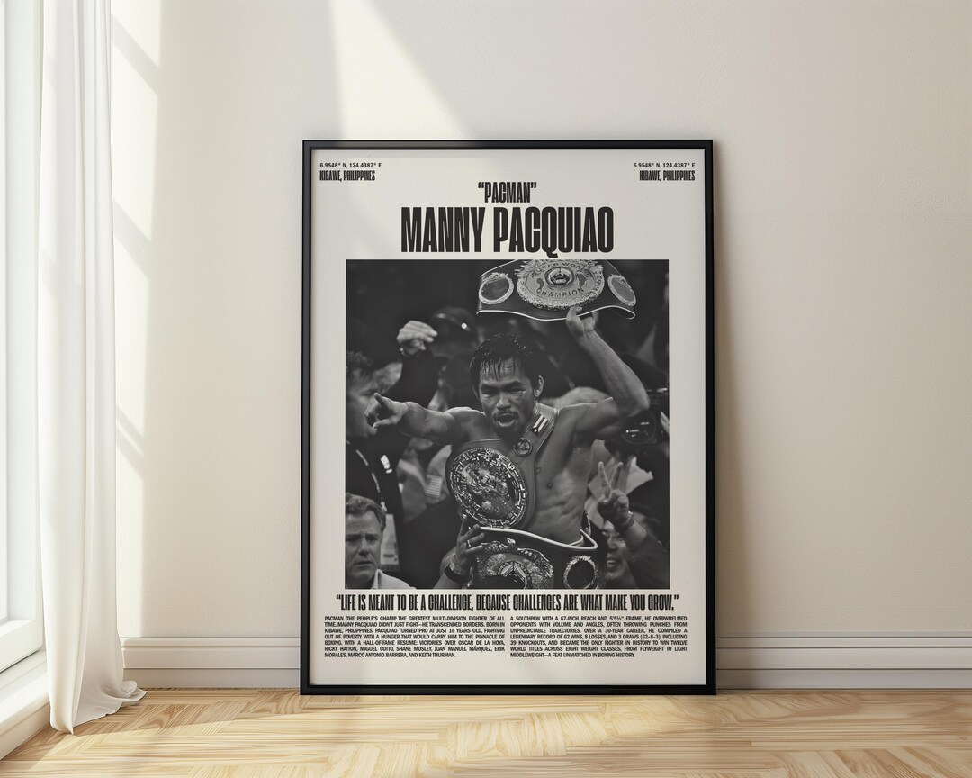 Manny Pacquiao "pacman" UFC Digital Poster, UFC Minimalist Wall Art ...