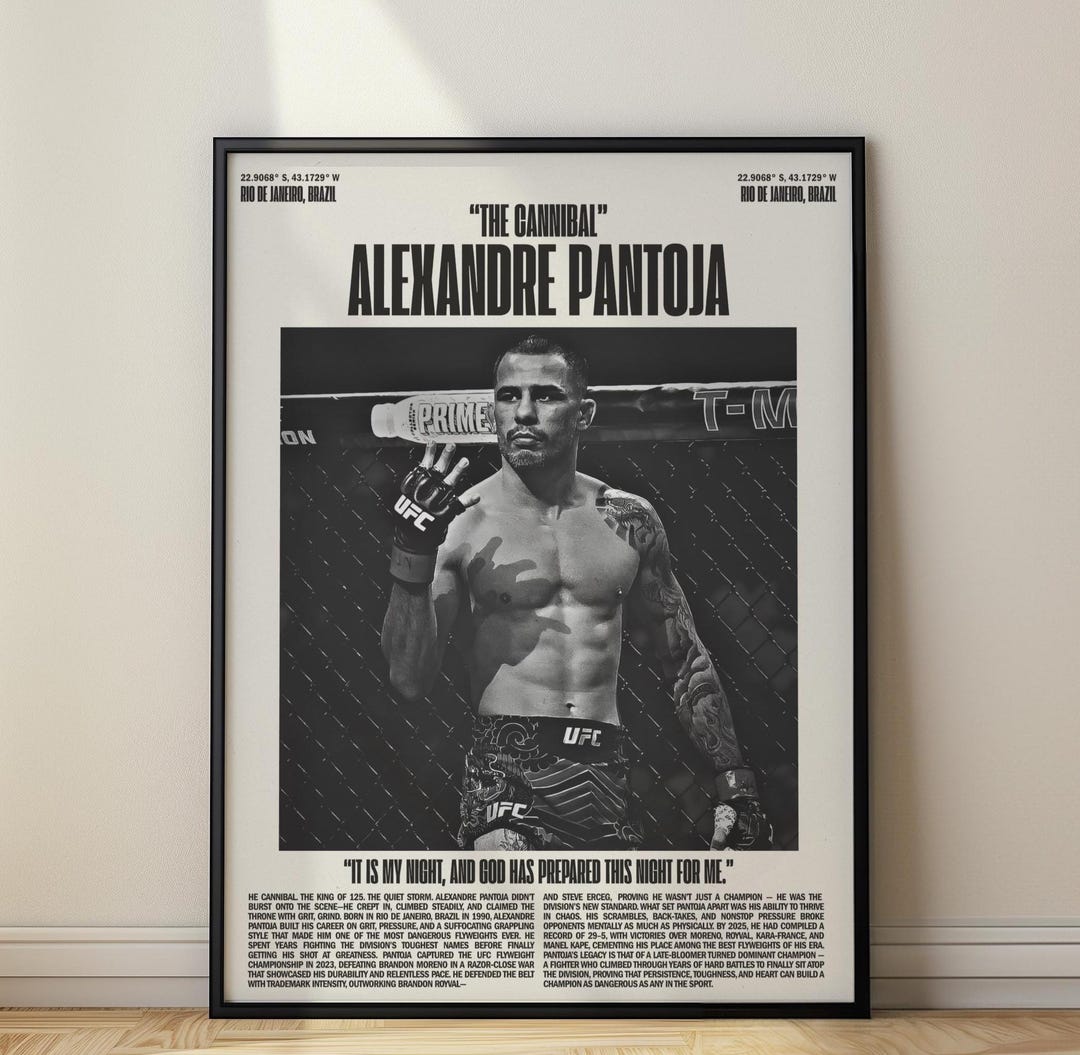 Alexandre Pantoja "the Cannibal" UFC Minimalist Poster, Art Print ...