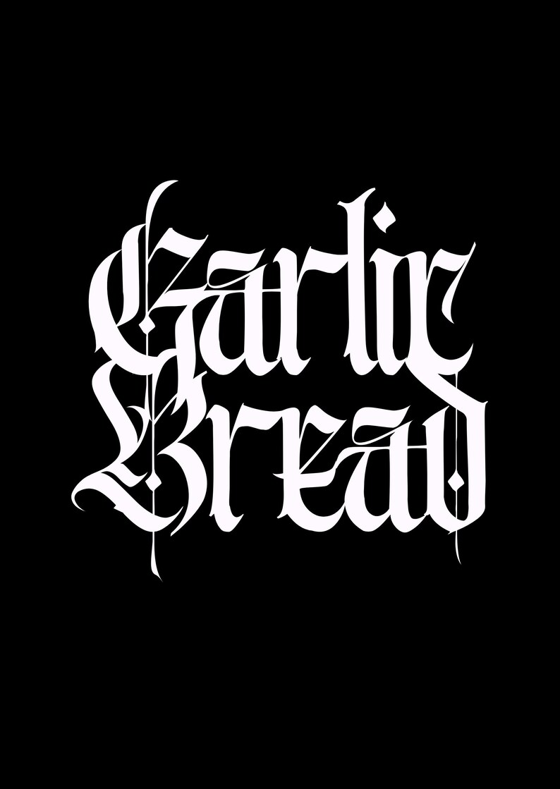 Gothic Garlic Bread - Printable Poster - Black - Etsy