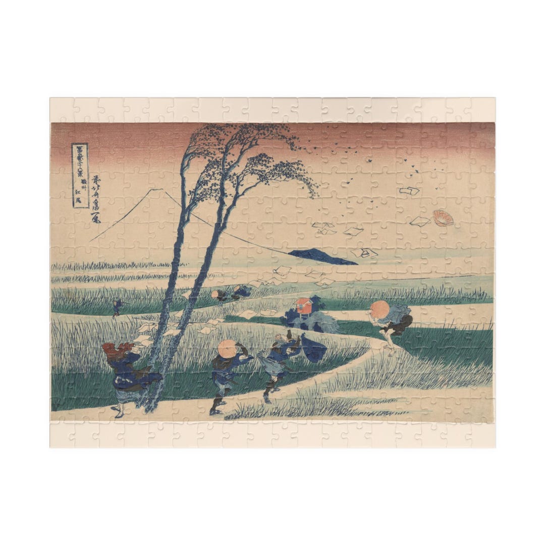 Hokusai Ejiri Jigsaw Puzzle – Mount Fuji Ukiyo-e Japanese Woodblock Art ...