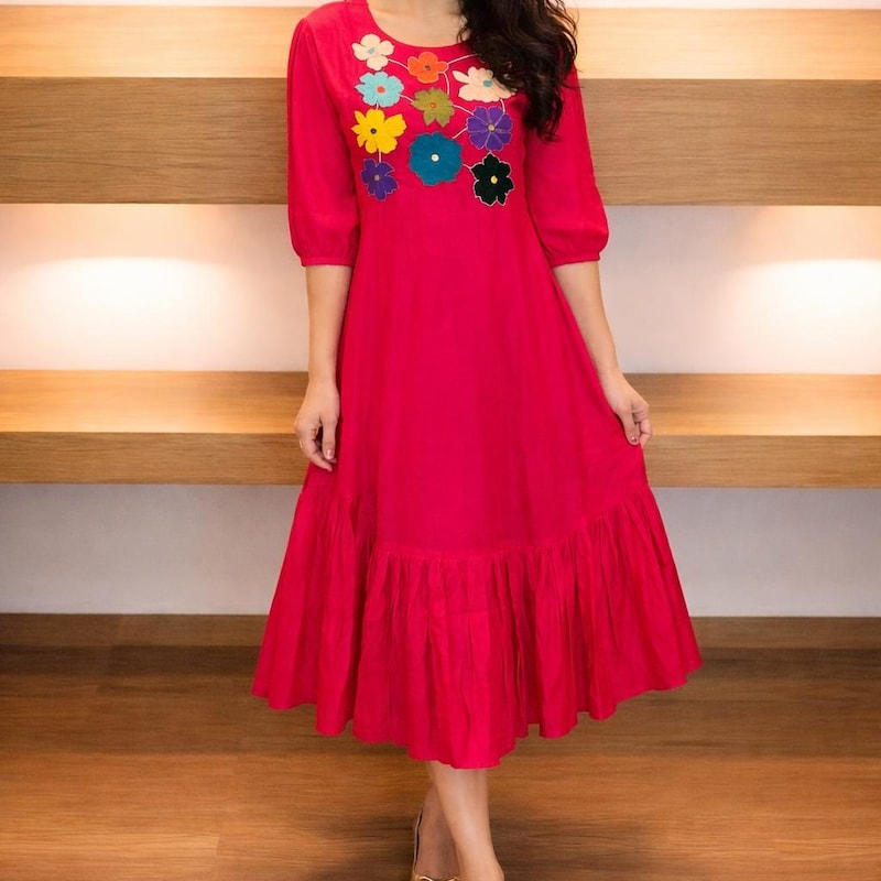 Chanderi Frocks - Etsy