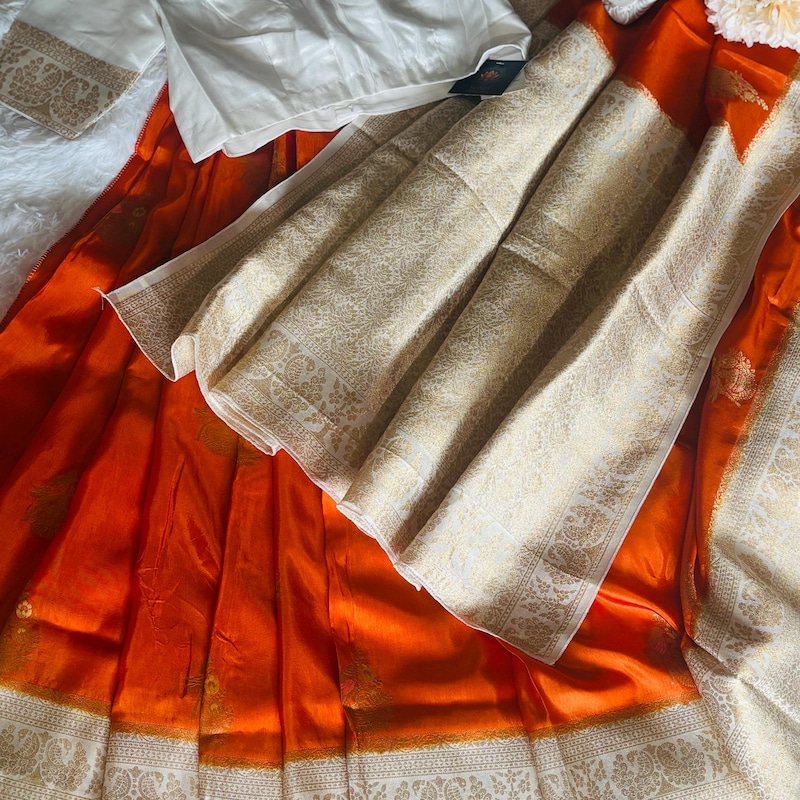 Burnt Oranges Saree - Etsy