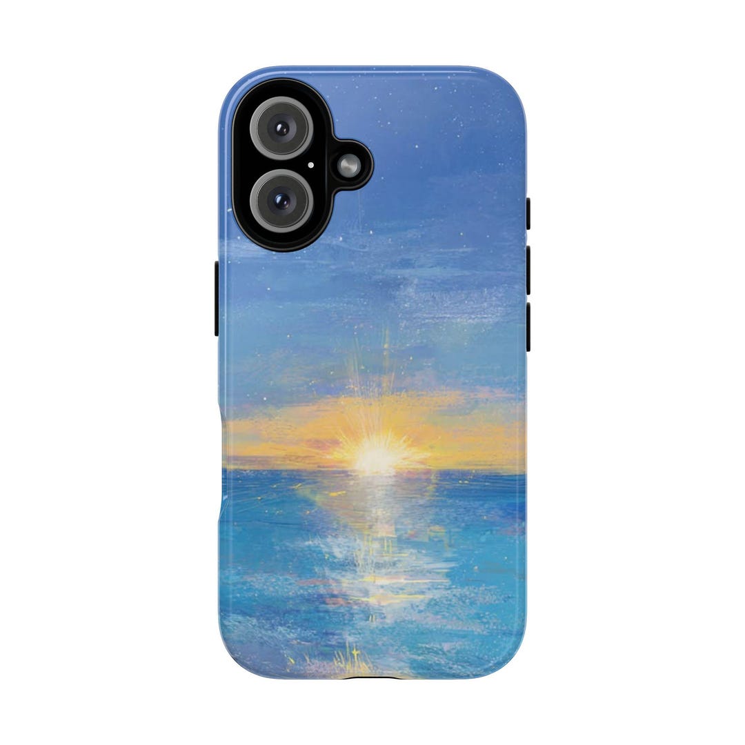 Ocean Sunrise Phone Case, Beach Sunset Tough Case, Coastal Scene ...
