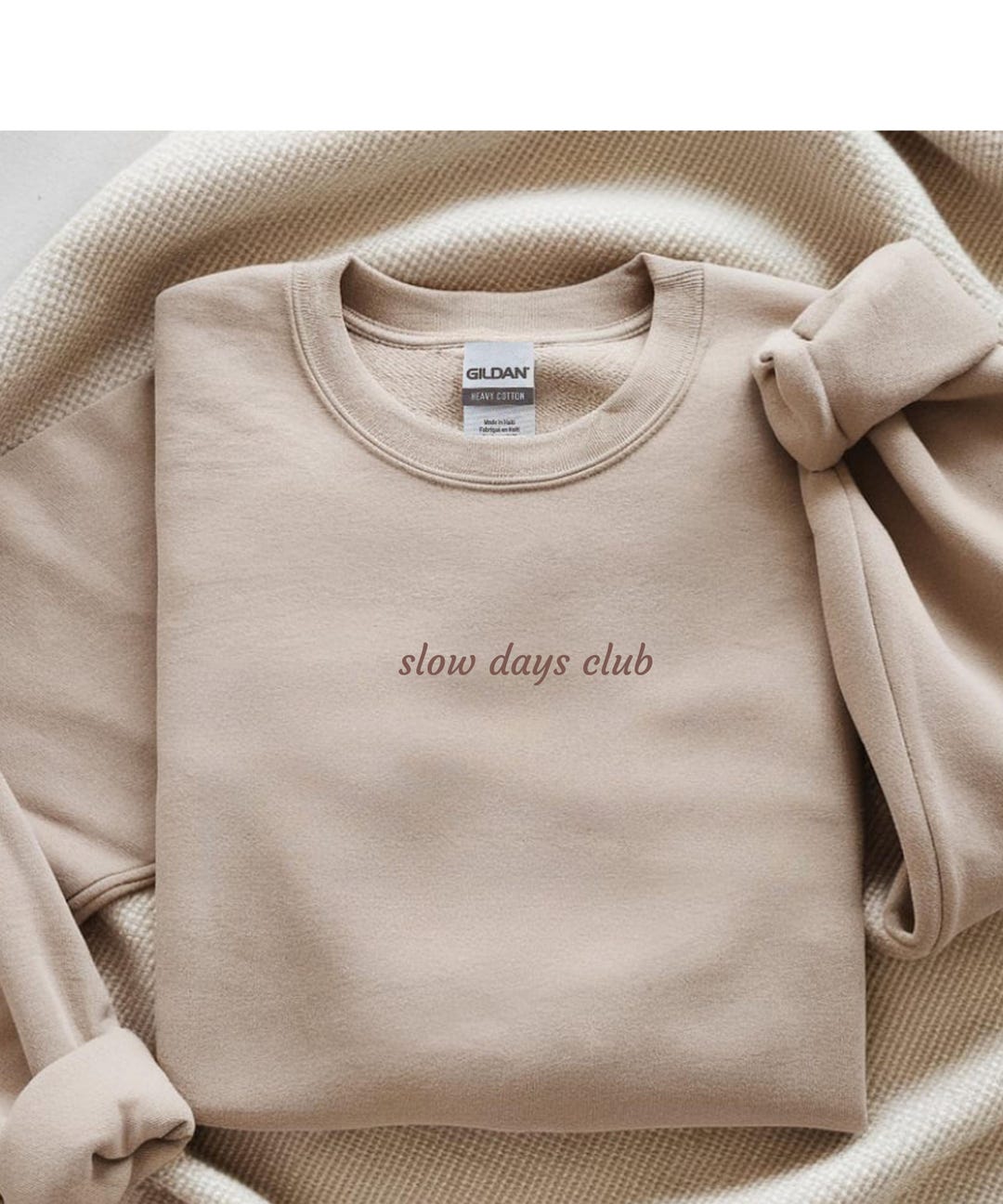 Slow Days Club Sweatshirt – Cozy Aesthetic Unisex Crewneck, Slow Living ...