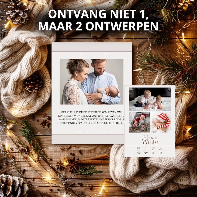 Digital Birth Announcement • Canva Template • Personalizable ...